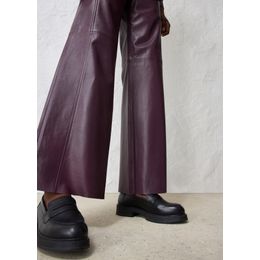 bonprix Lammnappa-Marlenehose, rot, Gr.48, Moderne und edle Marlene-Hose aus Lammnappa, mit Kniefutter, aus Nappaleder