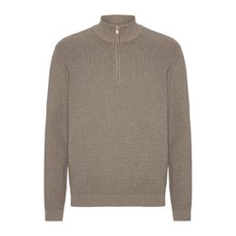 Herren Sweater "Clean Cut Copenhagen Oscar Half-Zip Knit"brindle melange, Gr. L, Clean Cut Copenhagen, unifarben, 100% Baumwolle, Sweatshirts
