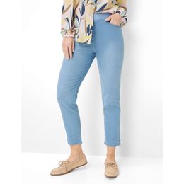 Raphaela by Brax Damen Schlupfjeans Style PAMINA 6/8 BLEACHED LIGHT BLUE SLIGHTUSED, denim hellblau, Gr. 36K