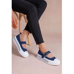 Foreverfolie Ballerinas in Dunkelblau - 53% | Gr&ouml;&szlig;e 36 | Damen-ballerinas