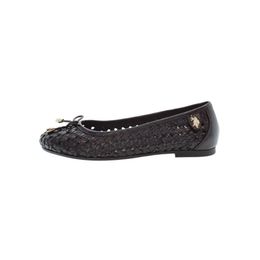 U.S. Polo Assn. Leder-Ballerinas "Julia" in Schwarz - 54% | Gr&ouml;&szlig;e 36 | Damen-ballerinas