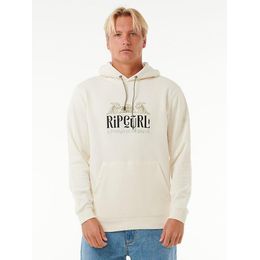 Rip Curl Hoodie "Down The Line" in Creme - 48% | Gr&ouml;&szlig;e M | Herren-sweatshirts-jacken