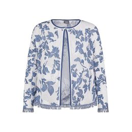 Rabe Cardigan in Wei&szlig;/ Blau - 72% | Gr&ouml;&szlig;e 42 | Damen-pullover-cardigans