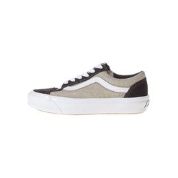 Vans Leder-Sneakers "Old Skool" in Beige/ Schwarz - 56% | Gr&ouml;&szlig;e 44 | Damen-sneakers