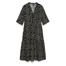 V&eacute;ro Moda Vero Moda Kleid in Schwarz/ Beige - 42% | Gr&ouml;&szlig;e M | Damen-kleider
