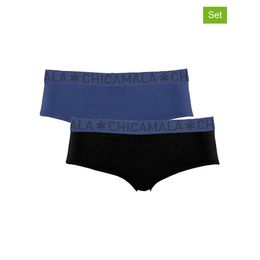 MUCHACHOMALO 2er-Set: Pantys in Dunkelblau/ Blau - 34% | Gr&ouml;&szlig;e 158/164 | Kinder-waesche