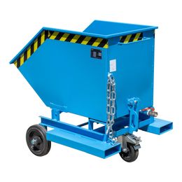 Bauer S&uuml;dlohn SKW-ET 250 Sp&auml;ne-Kastenwagen mit lackierter Oberfl&auml;che und Sicherheitsfarbe Lichtblau f&uuml;r den Transport von Sp&auml;nen und Abf&auml;llen (4438-40-0000-5012)