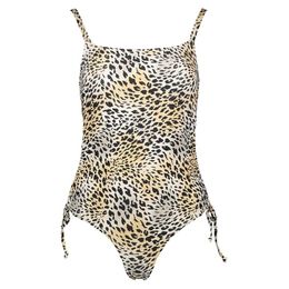 Lascana Badeanzug in Beige/ Schwarz - 48% | Gr&ouml;&szlig;e 40A/B-Cup | Damen-bademode
