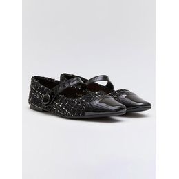 Bellucci Ballerinas in Schwarz/ Silber - 60% | Gr&ouml;&szlig;e 38 | Damen-ballerinas