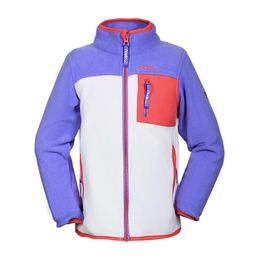 Peek U Fleecejacke "Wave" in Wei&szlig;/ Lila/ Koralle - 46% | Gr&ouml;&szlig;e 164 | Kids-fleecejacken-fleecepullover
