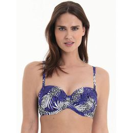 Anita Bikini-Oberteil in Blau/ Wei&szlig; - 86% | Gr&ouml;&szlig;e 40E-Cup | Damen-bademode