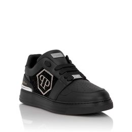 Philipp Plein Herren Sneaker "Hexagon Mit Schmucksteinen", Gr. 44, schwarz, Schuhe