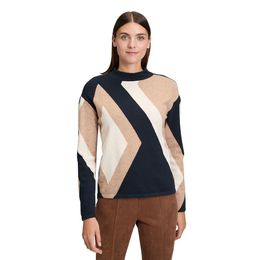 Betty Barclay Pullover in Dunkelblau/ Beige - 63% | Gr&ouml;&szlig;e 40 | Damen-pullover-cardigans