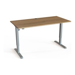 STIER Elektrisch H&ouml;henverstellbarer Schreibtisch 501-33 160 x 80 cm Nussbaum melamin 68-118 cm (907756)