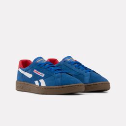 Reebok CLASSIC Herren Sneaker "CLUB C GROUNDS UK", Gr. 43vectorblau, vectorrot, gum, Leder, Synthetik, Schuhe