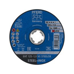 Pferd TOOLS Trennscheibe EHT 125x1,0mm X-LOCK gerade Leistungslinie SG STEELOX f&uuml;r Stahl/Edelstahl (61341113)