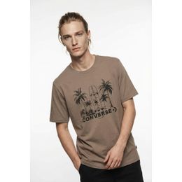 Converse Herren T-Shirtbraun, Gr. XL, Jersey, Obermaterial: 100% Baumwolle, Shirts, Kurzarm, f&uuml;r Erwachsene, in den Gr&ouml;&szlig;en S bis XXL, aus Baumwolle