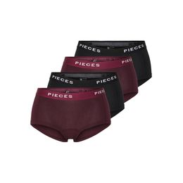 Pieces Boyshorts female size XS Aubergine / Black / White