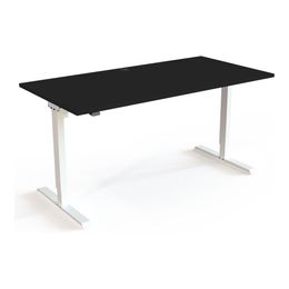 STIER Elektrisch h&ouml;henverstellbarer Schreibtisch 501-20 160 x 80cm Schwarz/Wei&szlig; (907745)