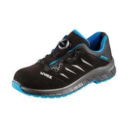 Uvex Halbschuh schwarz/blau Uvex 2 trend, S1P BOA, EU-Schuhgr&ouml;&szlig;e: 38 (6938238)