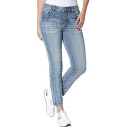 Heine Damen Jeans blue-bleached Gr&ouml;&szlig;e 34