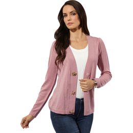 CR&Eacute;ATION L Damen Cardigan mit Druckkn&ouml;pfen hortensie Gr&ouml;&szlig;e 42