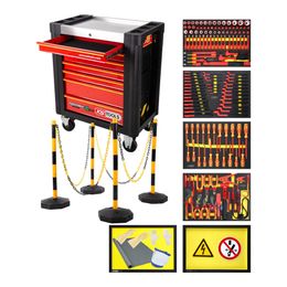 KS Tools Werkstattwagen PERFORMANCEplus e10 mit isolierten Werkzeugen f&uuml;r Hybrid- und Elektrofahrzeuge, 164 tlg. (117.6155)