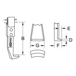 KS Tools Abzieherhaken lange Ausf&uuml;hrung, 200mm, D=3mm (615.0501)