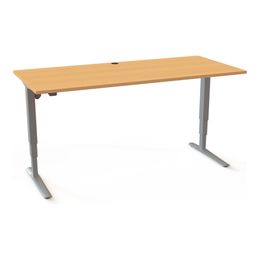 STIER Elektrisch h&ouml;henverstellbarer Schreibtisch 501-43 180 x 80cm Buche 65-125cm (907772)