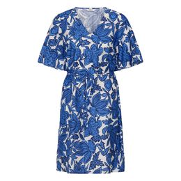 B.Young Kleid 'BYIKAIA' Damen Gr&ouml;&szlig;e 40 blau / wei&szlig; Sommerkleid