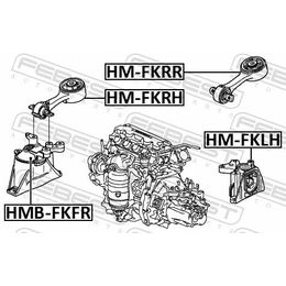 FEBEST Lagerung, Motor hmfkrr hinten f&uuml;r HONDA