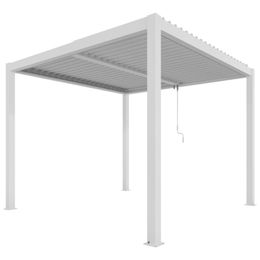XIMAX Aluminium Pergola Shade wei&szlig;, unbeleuchtet, 300x300 cm,Manuell