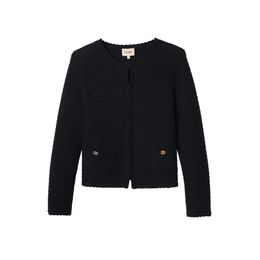 GOBI Cashmere Strickjacke 'Textured Knit Cashmere Jacket-Style Cardigan' Damen Gr&ouml;&szlig;e XS schwarz