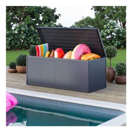 Weide Noble Gartenbox 1015 L Aufbewahrungsbox aus Stahl Anthrazit