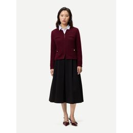 GOBI Cashmere Strickjacke 'Textured Knit Cashmere Jacket-Style Cardigan' Damen Gr&ouml;&szlig;e S bordeaux