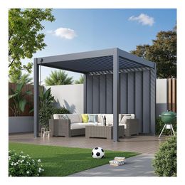 Weide Sichtschutzwand 3 M Pergola Seitenwand Lamellen Anthrazit3.0 Meter Anthrazit