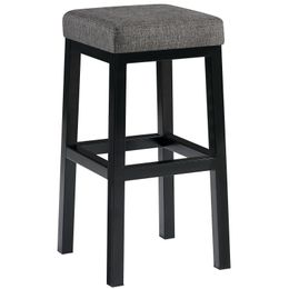 CLP Barhocker Taylor I Sitzh&ouml;he 78 cm I Gepolsterter Barstuhl mit Stoffbezug I Tresenhocker mit schwarzem Metallgestell