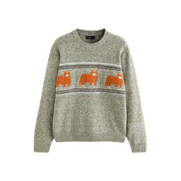 next Pullover Herren Gr&ouml;&szlig;e L elfenbein / pueblo / hellgr&uuml;n