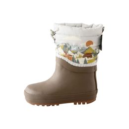 next Rubber Boots boy size 30.5 Brown / Cognac / Grey / Off white