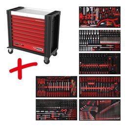 KS Tools Performanceplus Werkstattwagen-Satz P25 mit 510 Werkzeugen f&uuml;r 7 Schubladen (825.7510)