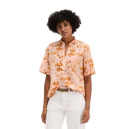 Marc O'Polo MARC O'POLO Damen Kurzarmbluse "aus bedrucktem Baumwoll-Voile"bright orange, Gr. 34, bedruckt, Obermaterial: 100% Baumwolle, Blusen