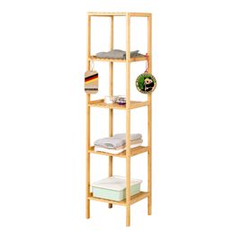 Floordirekt Bambus-Standregal Lowa Ideal zur kreativen Anordnung Ihrer Wohnaccessoires