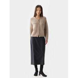 GOBI Cashmere Strickjacke 'Textured Knit Cashmere Jacket-Style Cardigan' Damen Gr&ouml;&szlig;e XL beigemeliert