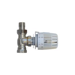Heimeier Thermostat-Ventil 1/2 Z DG, weiss, vernickelt, mit F&uuml;hler K