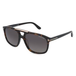 Tom Ford FT1338 BRIANNA-02 | Unisex-Sonnenbrille | Fassung: Vollrand, Pilot, Acetat, Havanna Dunkel | Glasfarbe: Rot Verlaufend