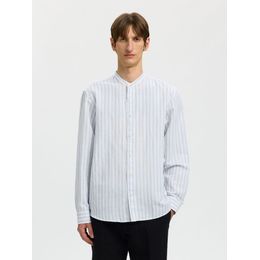 Selected Button Up Shirt 'SLHClay' male size XXL Light blue / White