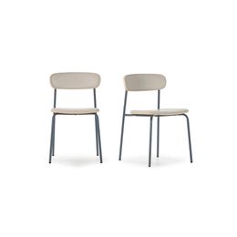 CALICOSY 2er-Set Stoelen AYA in Beige - (W)52 x (H)78 x (L)45,5 cm | Gr.: onesize