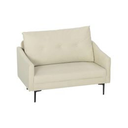 HOMCOM 2-Sitzer-Sofa in Cremewei&szlig; 124L x 73B x 92H cm | Gr.: onesize