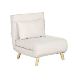 HOMCOM Schlafsessel in Cremewei&szlig; 72L x 78B x 79H cm | Gr.: onesize
