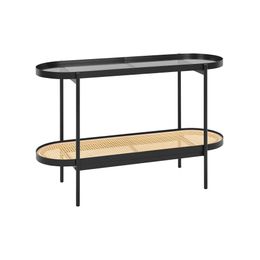 Beliani Konsolentisch RENO in Schwarz/Braun - (W) 120 x (H) 76 x (L) 42 cm | Gr.: onesize